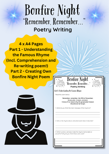 Bonfire Night "Remember, Remember" Poetry Writing for English ...