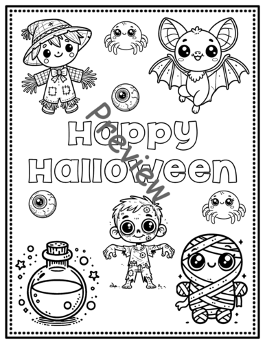 Halloween vocabulary coloring pages - ESL and young children | Teaching ...