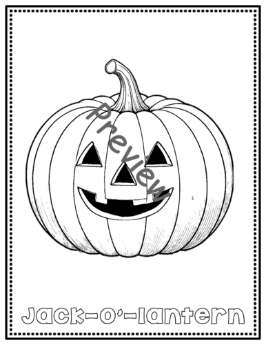 Halloween vocabulary coloring pages - ESL and young children | Teaching ...