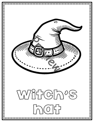 Halloween vocabulary coloring pages - ESL and young children | Teaching ...
