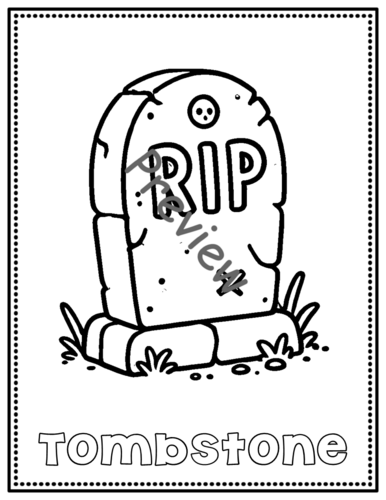 Halloween vocabulary coloring pages - ESL and young children | Teaching ...