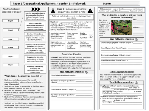 Fieldwork Revision Sheet - AQA GCSE Geography (8035) | Teaching Resources Fieldwork Revision Sheet - AQA GCSE Geography (8035) | Teaching Resources