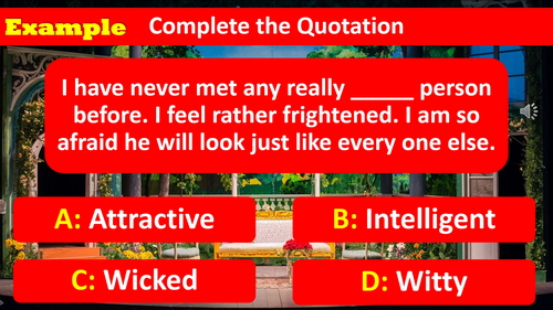 The Importance of Being Earnest Mega Quiz - Oscar Wilde | Teaching ...
