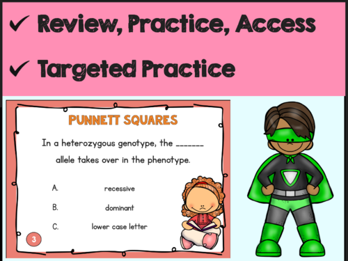 Punnett Squares Task Cards Genetics Review | Teaching Resources