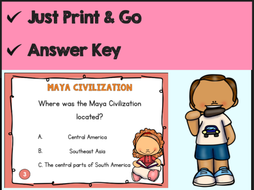 Maya Civilization Task Cards Ancient Civilizations Practice | Teaching ...