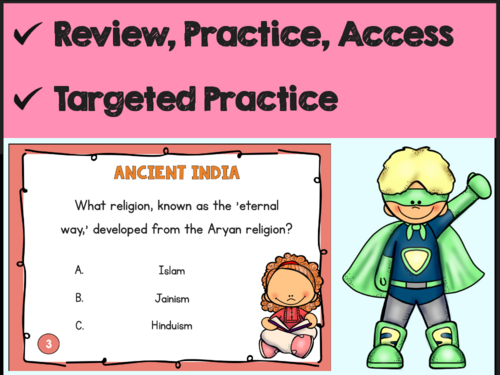 Ancient India Task Cards Ancient Civilizations Review | Teaching Resources