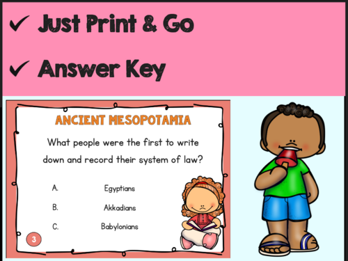Ancient Mesopotamia Task Cards Ancient Civilizations Review | Teaching ...