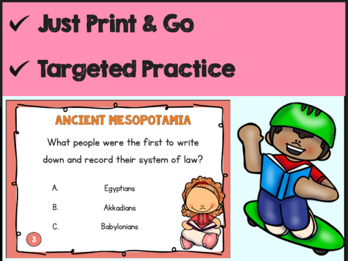 Ancient Mesopotamia Task Cards Ancient Civilizations Review | Teaching ...