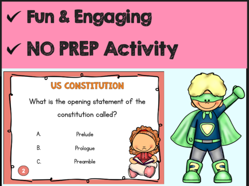 Us Constitution Task Cards Government Engaging Activities | Teaching ...