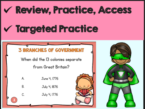 3 Branches Of Government Task Cards Civics Review | Teaching Resources