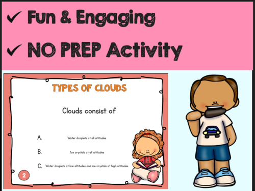 Types Of Clouds Task Cards Weather Review Activities | Teaching Resources
