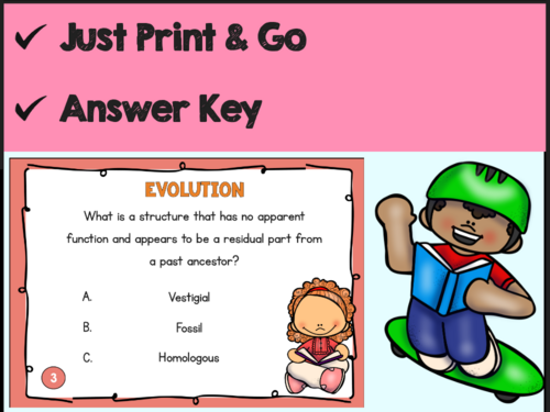 Evolution Task Cards Natural Selection Fun Activities | Teaching Resources