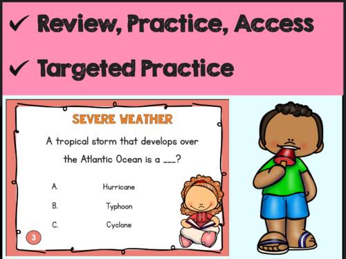 Severe Weather Task Cards Review | Teaching Resources