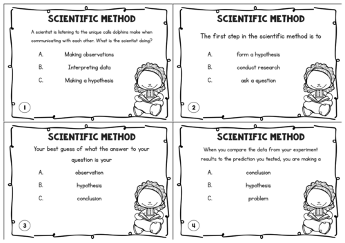 Scientific Method Task Cards Physical Science Review | Teaching Resources