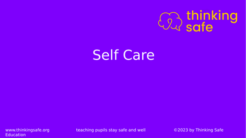 Self Care for KS3/4 Personal Development / Mental Health / Safeguarding ...