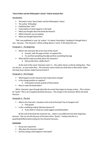 S1 Prose - Harry Potter and the Philosopher's Stone | Teaching Resources