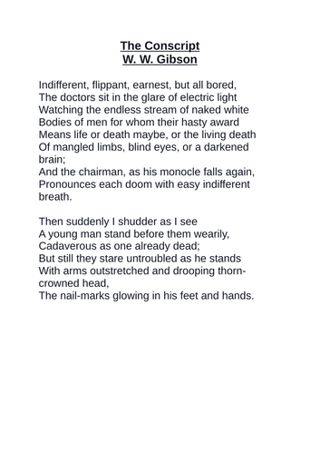World War One Poetry KS3 SOW | Teaching Resources