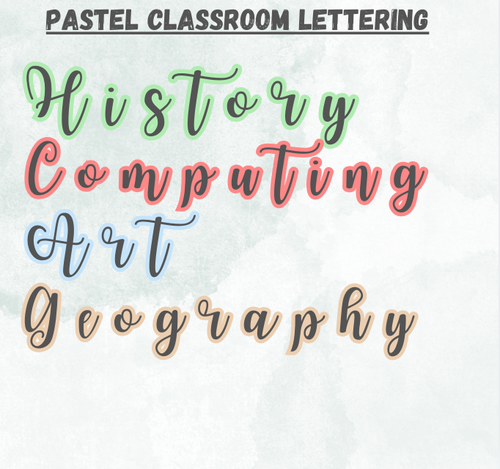 Pastel Lettering for Classroom Boards | Teaching Resources