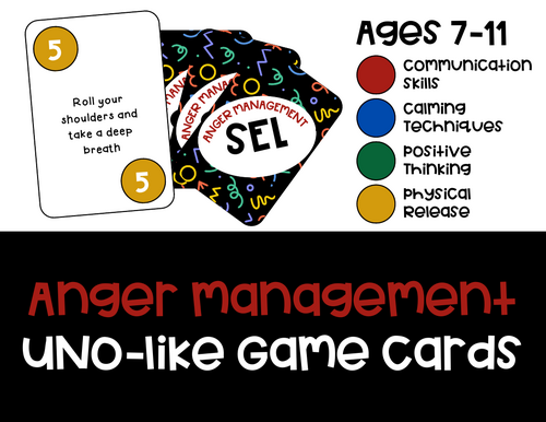 Anger Management - UNO like Game Cards | Teaching Resources