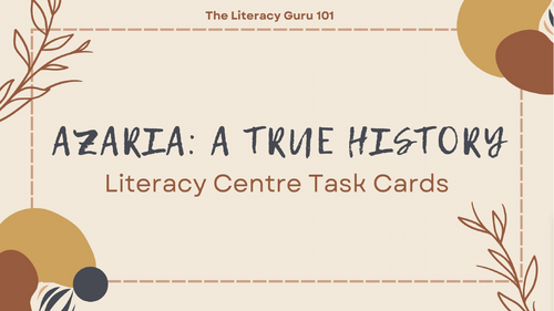 HUGE Resource Bundle - Azaria: A True History - Student Workbook Stage ...