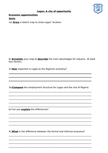 GCSE Geography – Urban issues and challenges -6 - LIC - Urban ...