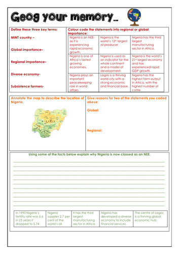 GCSE Geography – Changing economic world - 7 - Nigeria case study ...