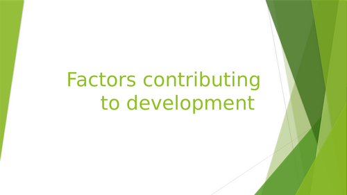 Edexcel GCSE Geography – Development Dynamics - 6 - factors ...