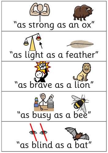 Simile Flashcards: Quiz-Quiz-Trade Activity | Teaching Resources