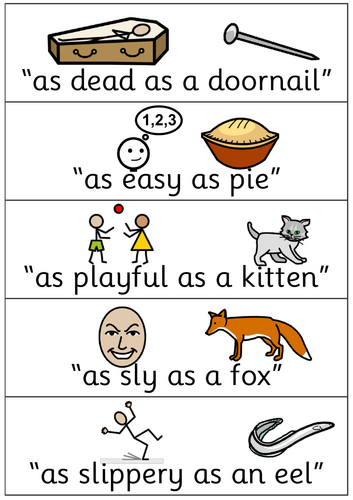 Simile Flashcards: Quiz-Quiz-Trade Activity | Teaching Resources