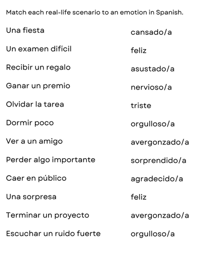 Printable feelings in spanish worksheet - Mis Emociones | Teaching ...