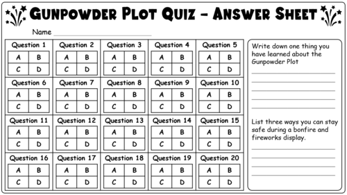 Bonfire Night Quiz | Teaching Resources