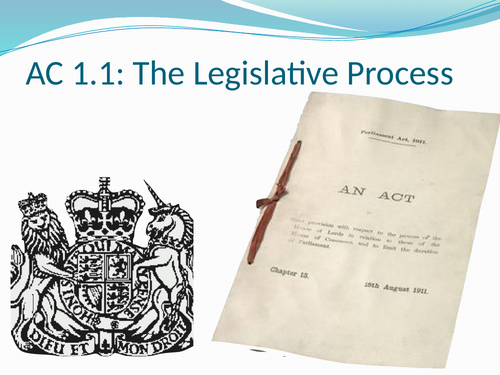 Criminology L3 WJEC UNIT 4 AC 1.1 Describe Processes used for law ...