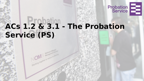 Criminology L3 WJEC UNIT 4 ACs 1.2 & 3.1 The Probation Service & Its ...