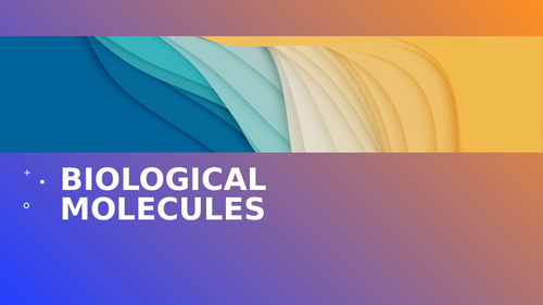 Biological Molecules PowerPoint Presentation for IGCSE/GCSE Biology ...
