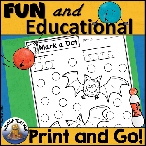 Halloween Friends Bingo Dot Dauber Worksheets - Do-A-Dot Marker & Color ...