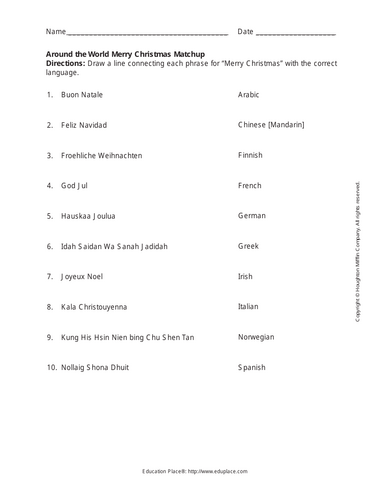 Christmas Around The World Fun resources French German Spanish Italian ...