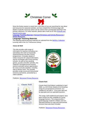 Christmas Around The World Fun resources French German Spanish Italian ...