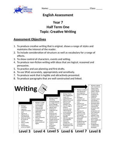 Year 7 Creative Writing | Teaching Resources