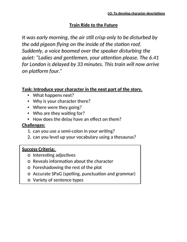 Year 9 Creative Writing | Teaching Resources