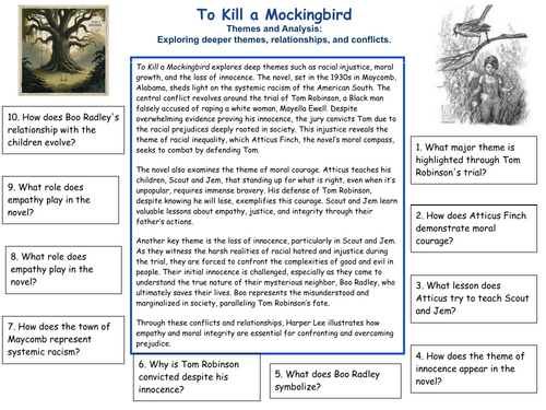 To Kill a Mockingbird: Guided reading resource 3 different Levels ...