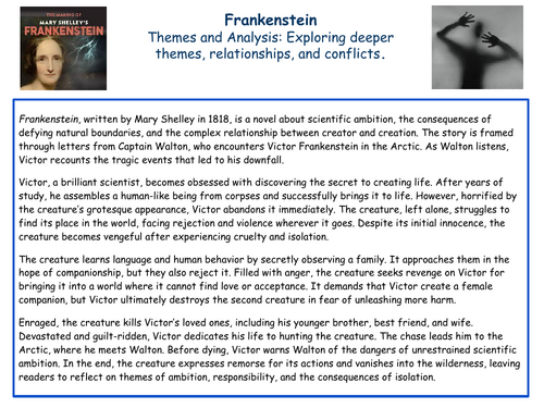 Frankenstein: Guided Reading Activities Adapted for for KS3-KS4 ...