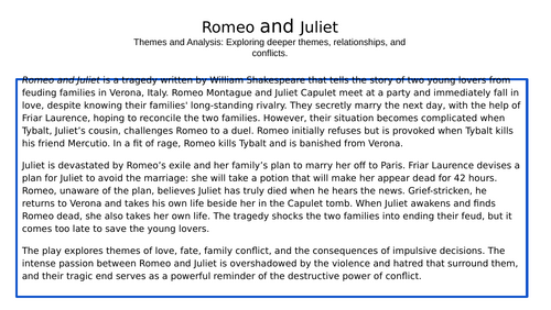 3 adapted levels: Guided reading. Romeo & Juliet | Teaching Resources