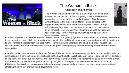 Woman in Black. Guided Reading: 3 adapted levels | Teaching Resources