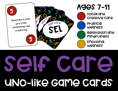 Self-Care UNO-like Game Cards | Teaching Resources