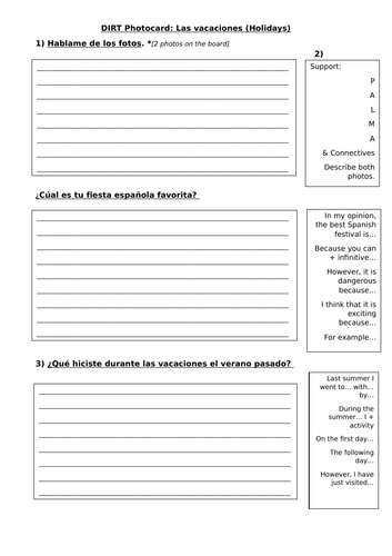 Spanish Module 2 Unit 3 GCSE - What did you do on holiday? | Teaching ...