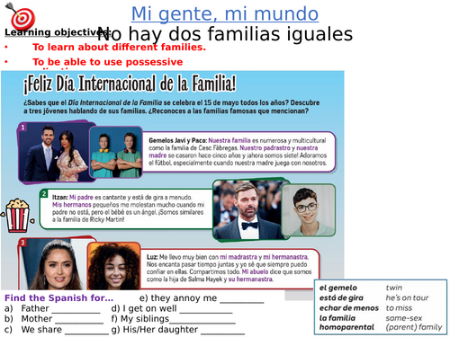 Pearson EDEXCEL new spec 2024 Spanish - Module 3 (Mi gente, mi mundo ...