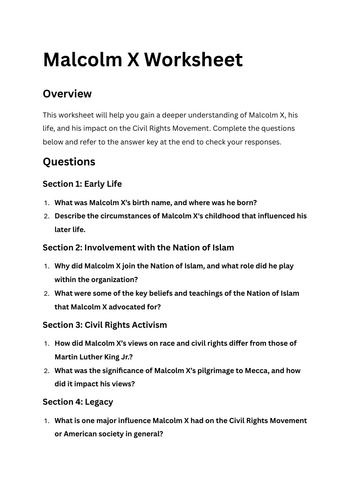 Significant Individuals Bundle: Malcolm X, Gandhi, Mary Seacole, Martin ...