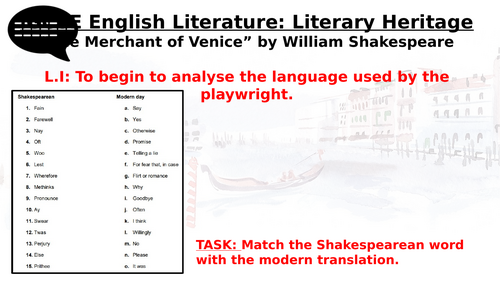 GCSE Merchant of Venice SOW | Teaching Resources