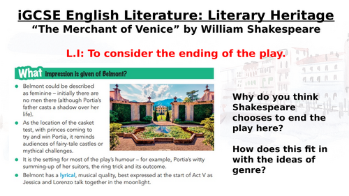 GCSE Merchant of Venice SOW | Teaching Resources