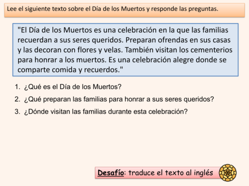 Spanish - KS3 - El día de los muertos | Teaching Resources